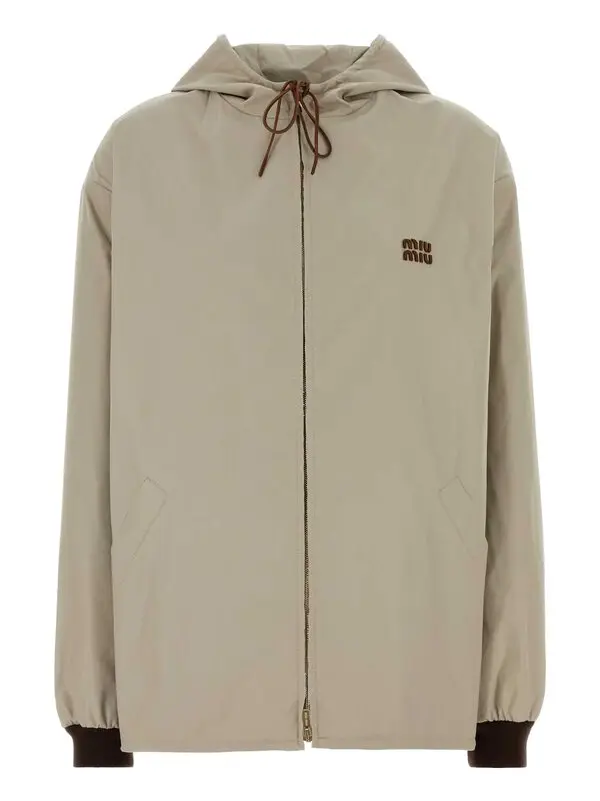 Miu Miu Sand Panama Jacket - Brown