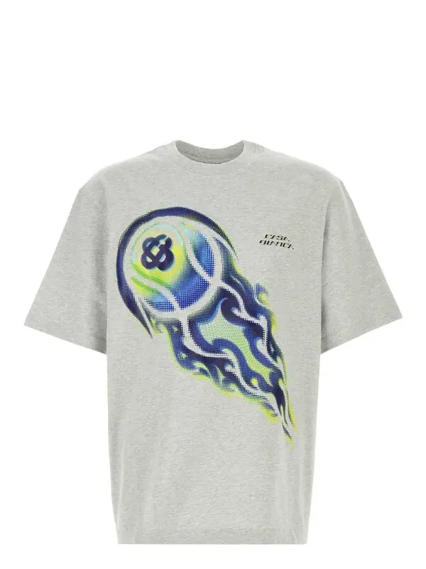 Casablanca Grey Cotton Oversize T-shirt - Gray