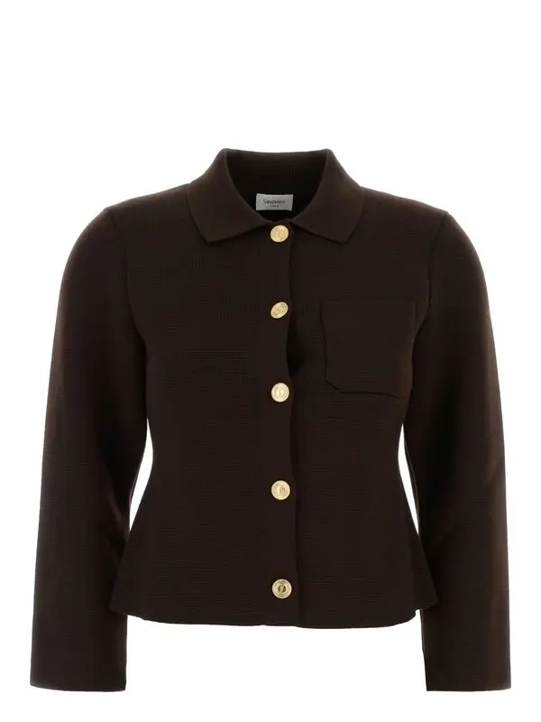Saint Laurent Wool Cardigan Blazer For - Brown