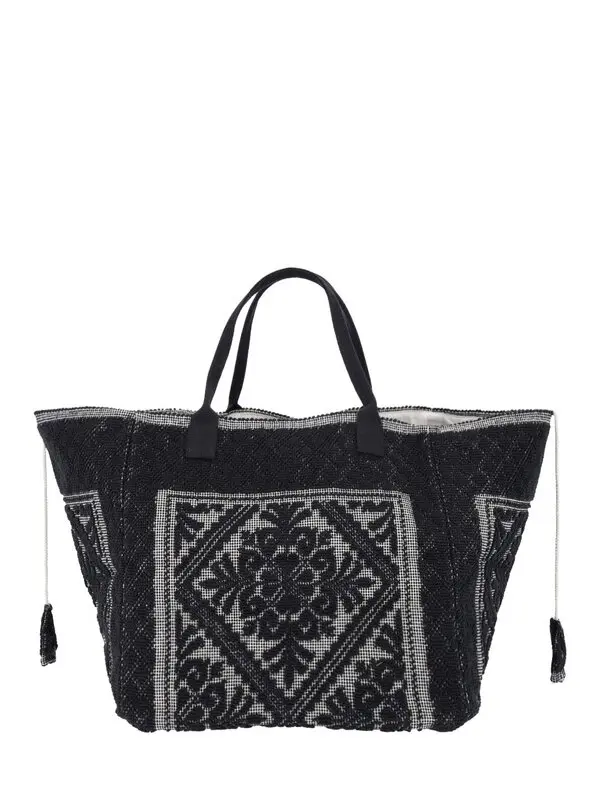 LEDAF Embroidered Tote Bag - Black