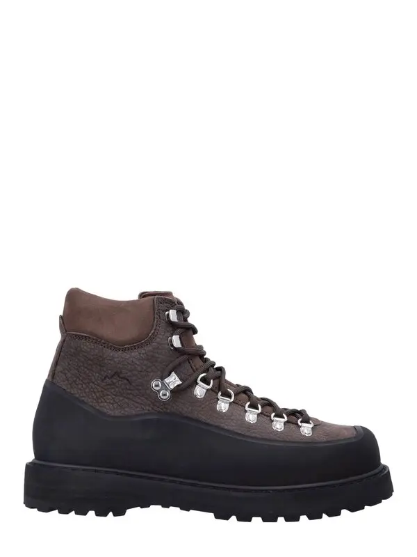 Diemme Lace-up Platform Hiking Boot - Dark Fellow