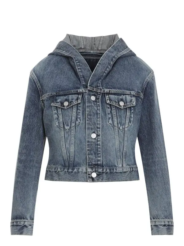 Alaïa Trucker Denim Jacket - Blue