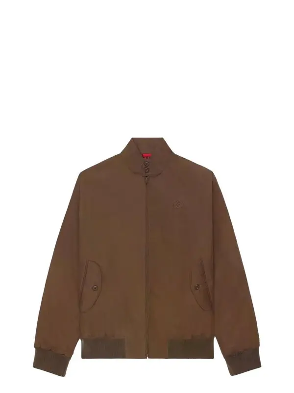 Fred Perry Harrington Logo-embroidered Zip-up Jacket - Brown
