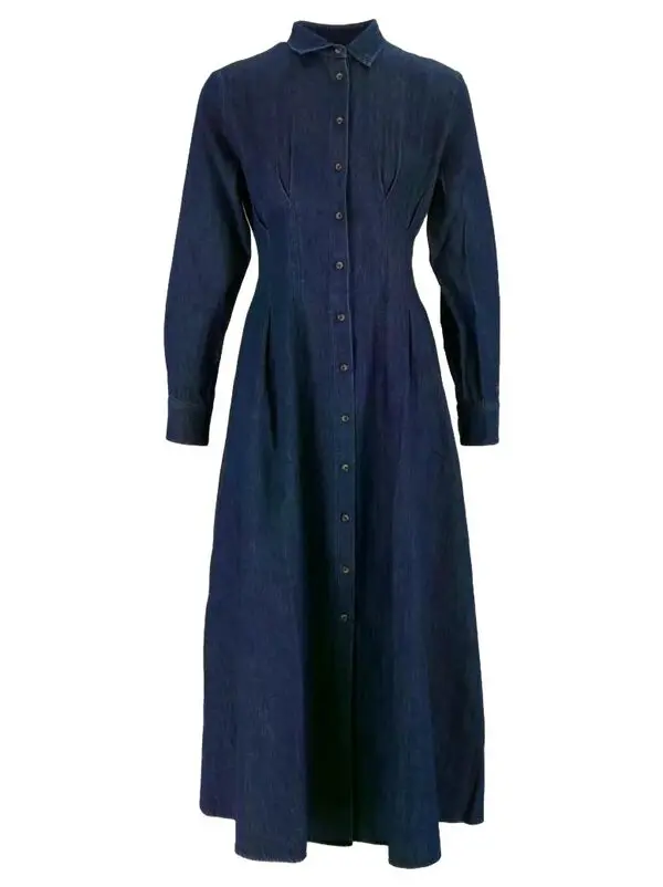MC2 SAINT BARTH Alys Denim Midi Dress - Blue