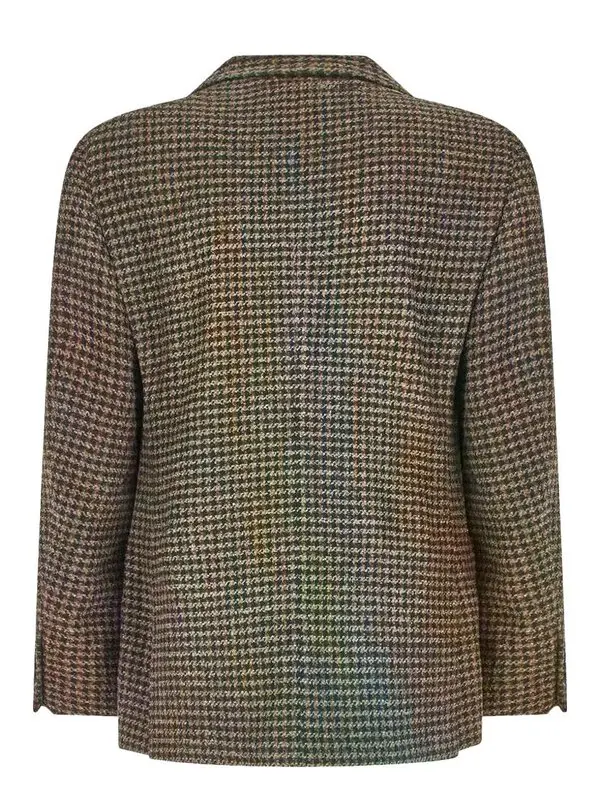 GABRIELE PASINI Houndstooth-pattern Single-breasted Blazer - Brown