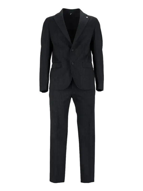 BRANDO Pinstripe-pattern Single-breasted Suit - Grey