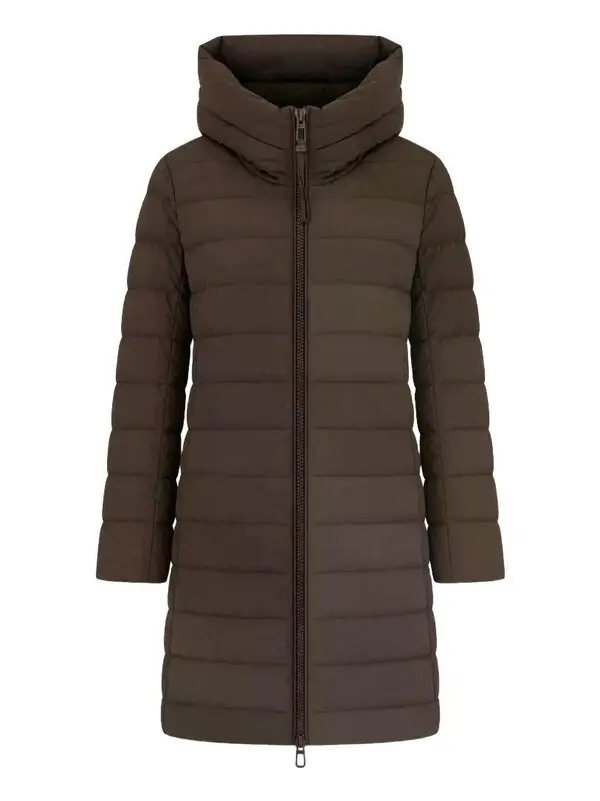 DUNO Cellini Quilted Hooded Jacket - Brown