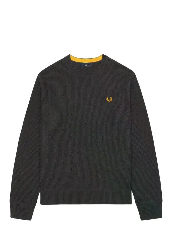Fred Perry Waffle-knit Sweater - Grey
