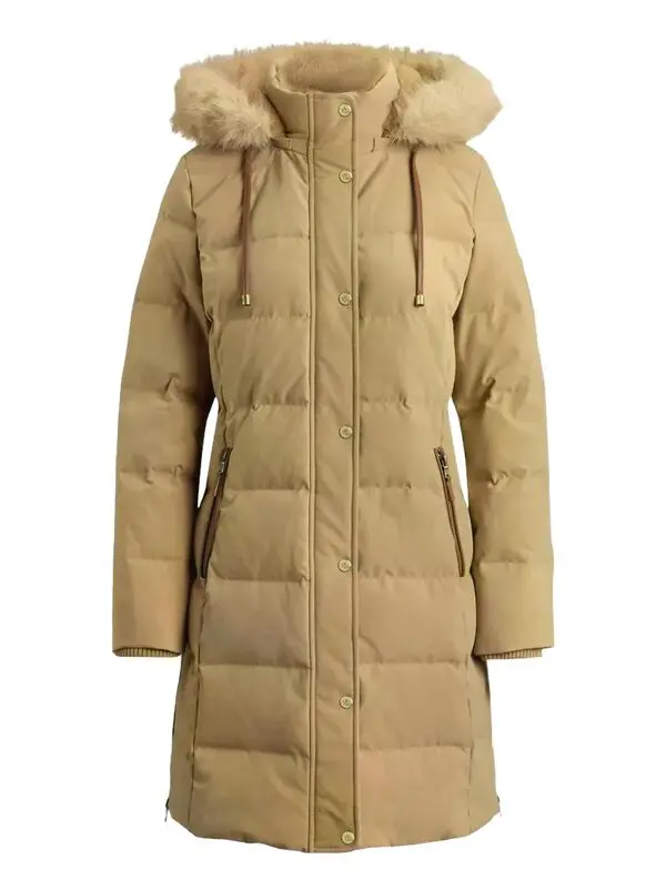 Ralph Lauren Faux-fur-trim Hooded Puffer Jacket - Neutrals