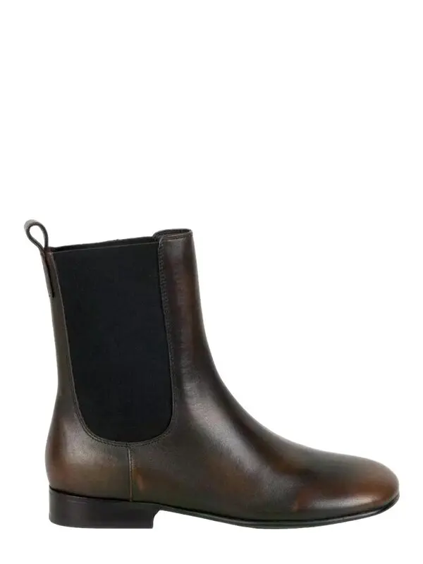BIBI LOU Burnished Calf Leather Boots - Brown