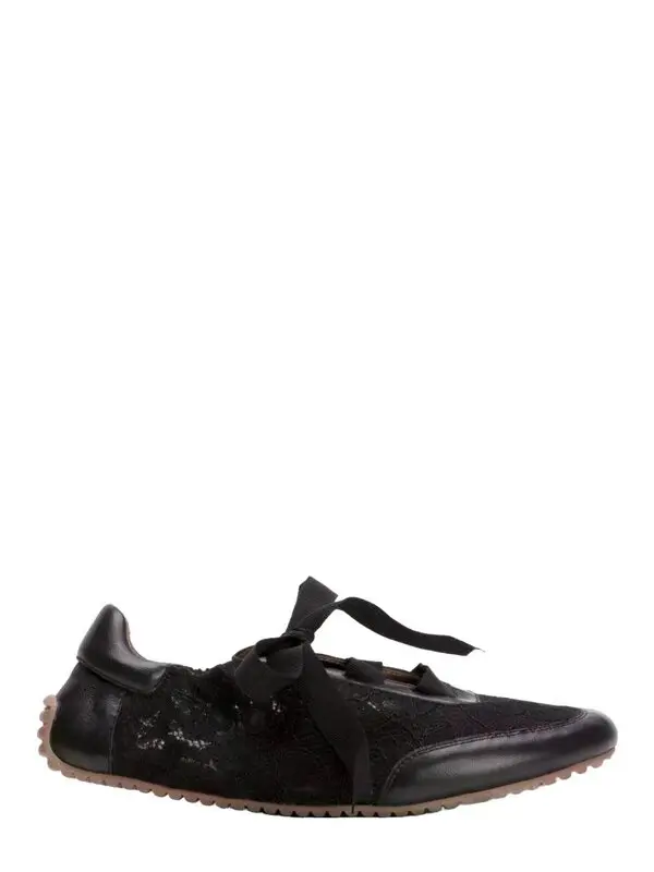 ODISSI Cass Lace-panel Sneakers - Black