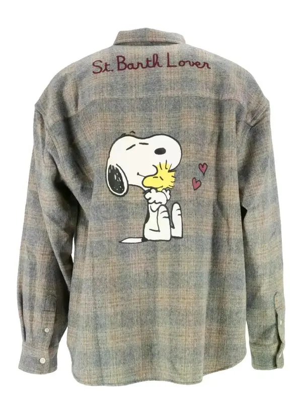 MC2 SAINT BARTH X Peanuts Snoopy Lover Tartan Shirt - Grey