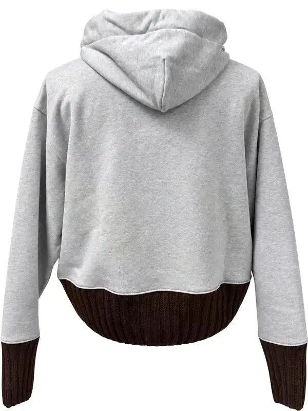 EGONLAB Logo-patch Scarf-detail Hoodie - Grey