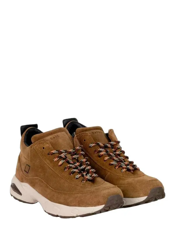 D.a.t.e. Calf Suede High-top Sneakers - Brown