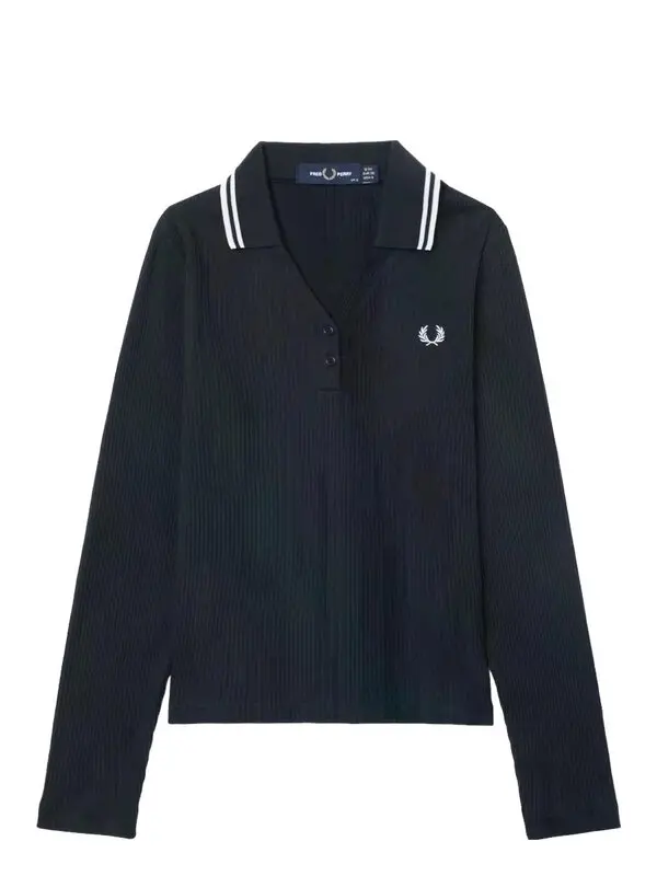 Fred Perry Ribbed-knit Long-sleeve Sweater - Blue