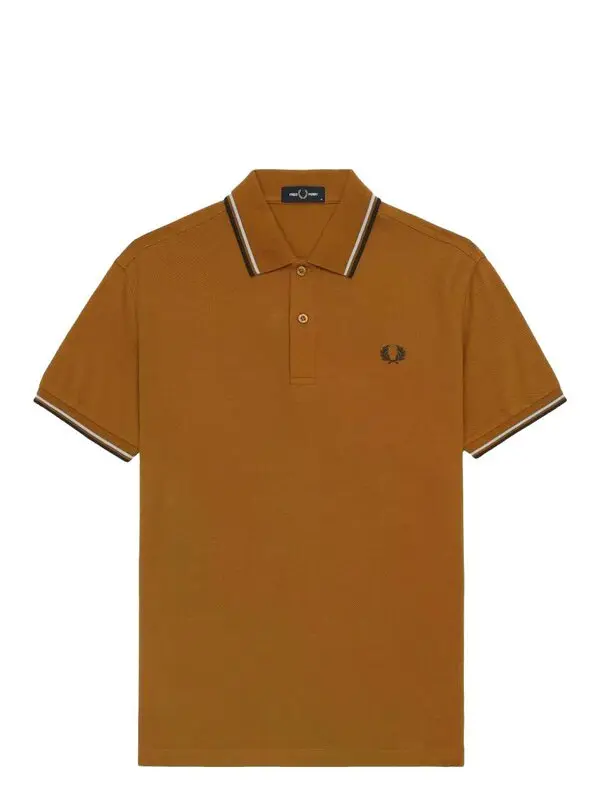 Fred Perry Twin-tipped Polo Shirt - Brown