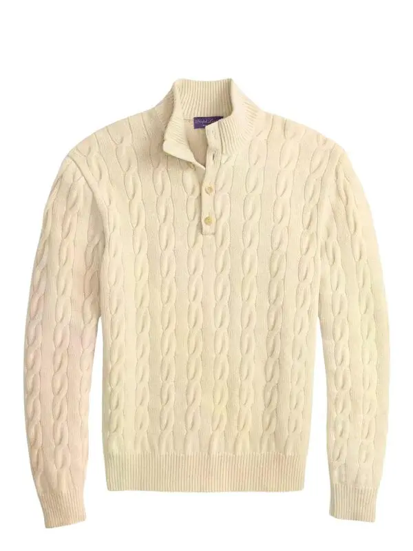 Ralph Lauren Purple Label Cable-knit Cashmere Sweater - Neutrals