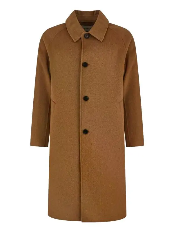 AMARANTO Raglan-sleeve Single-breasted Coat - Brown