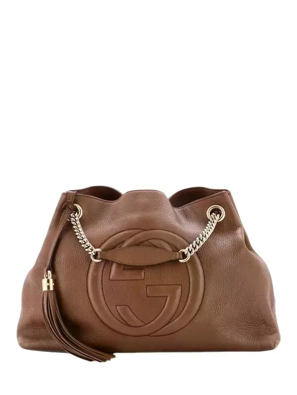 Gucci Soho Chain Strap Leather Medium Shoulder Bag - Brown