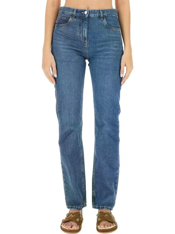 Etro Flower-embroidered Jeans - Blue
