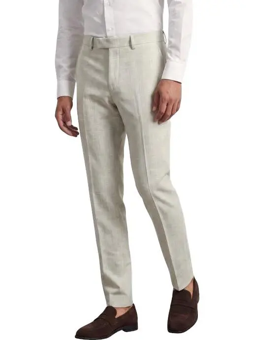 TWISTED TAILOR Beckford Slim Fit Check Suit Trousers - Grey