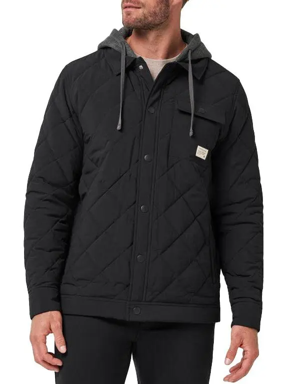 Travis Mathew Grey Wave 2.0 Performance Quilted Jacket - Black