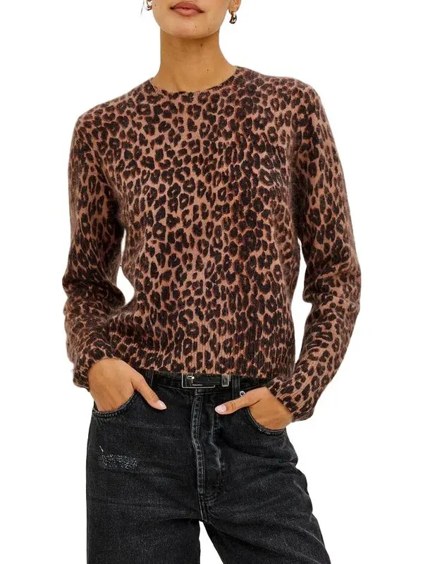 Rails Sofia Wool And Cashmere Crewneck Sweater - Brown Nala