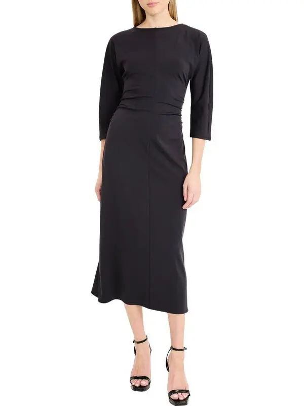 Maggy London High Neck Midi Dress - Black