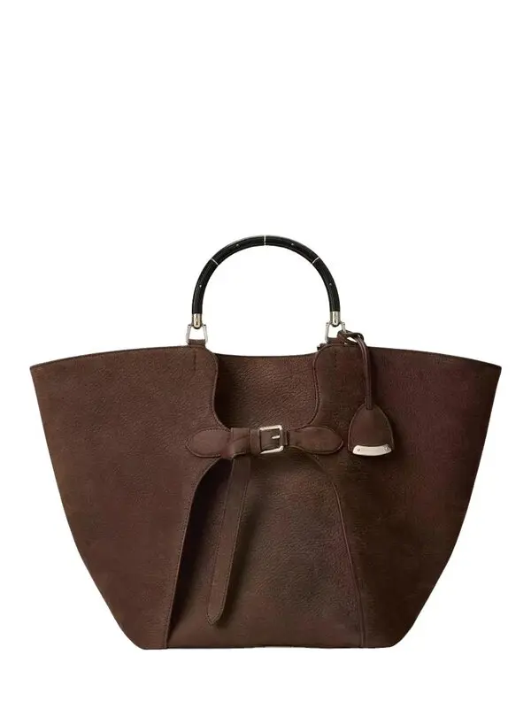 Ralph Lauren Pebbled Leather Tote Bag - Brown