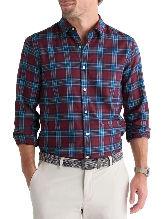 Vineyard Vines Classic Fit Plaid Performance Twill Shirt - Coast