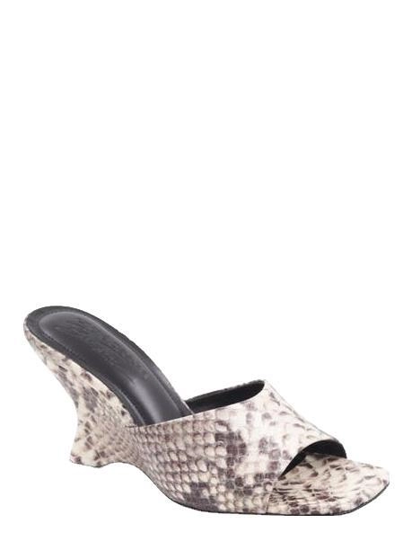Andre Assous X Bre Tiesi Breana Square Toe Wedge Mule - Python Leather
