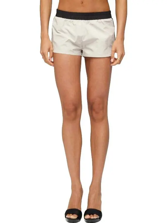 EDIKTED Emrie Stripe Nylon Shorts - Stone