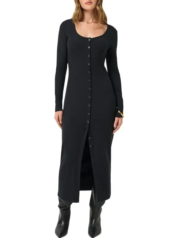 Travis Mathew Cloud Rib Uptown Maxi Dress - Black