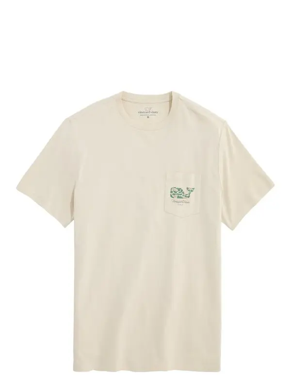 Vineyard Vines Golf Course Whale Graphic Pocket T-shirt - Stone