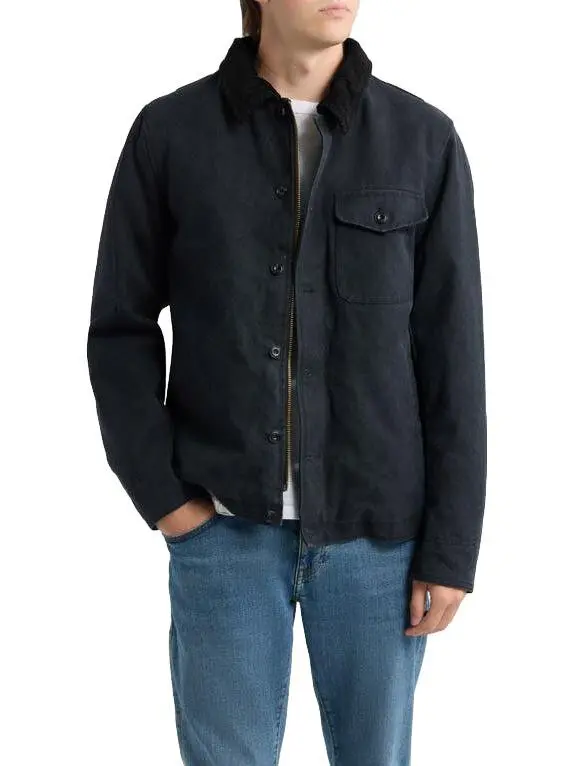 SCHOTT Cotton Canvas Deck Jacket - Black
