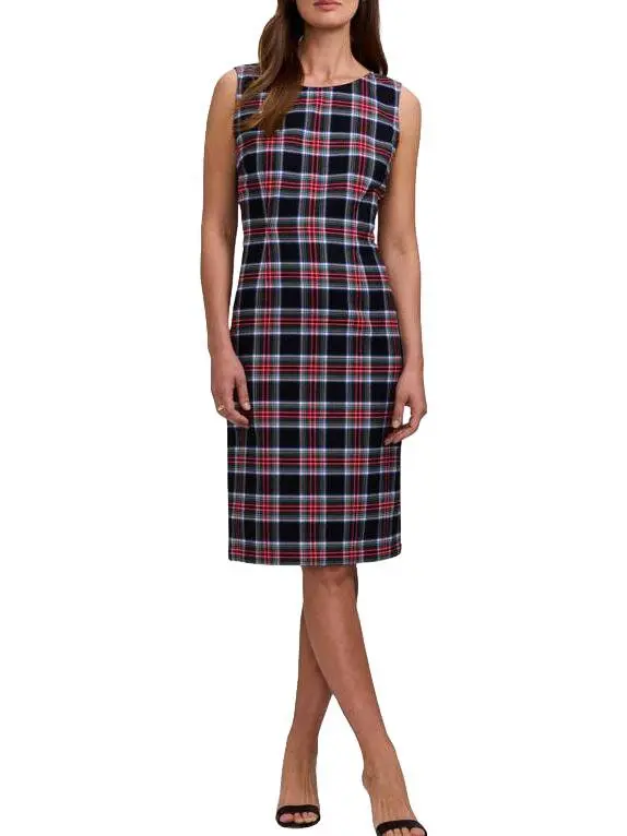 Foxcroft Pryce Plaid Sleeveless Dress - Red/multi