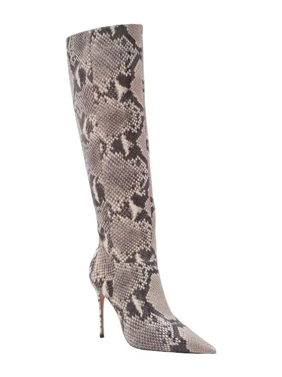 Andre Assous Imani Leather Knee High Boot - Python Leather