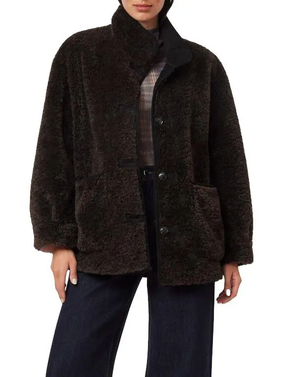 Habitual Faux Fur Coat - Chocolate