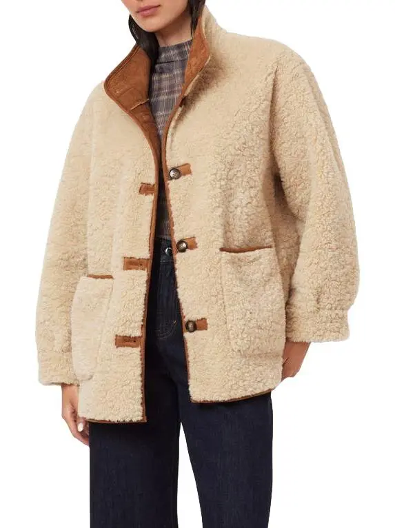 Habitual Faux Fur Coat - Natural