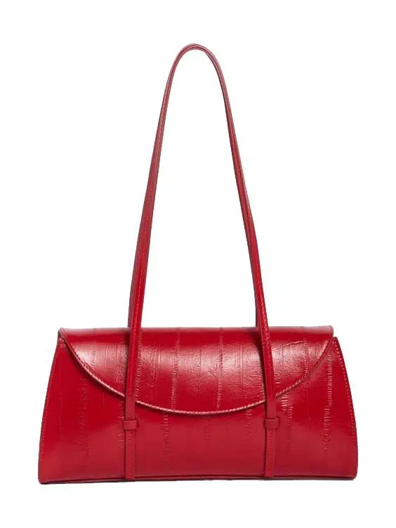 REFORMATION Elena Leather Shoulder Bag - Ladybug Eel