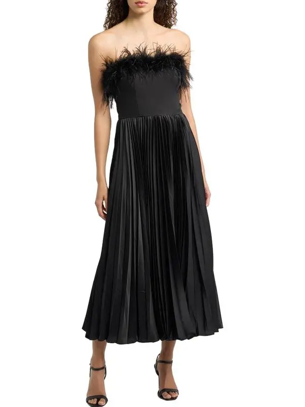 HUTCH Tierra Strapless Maxi Dress - Black