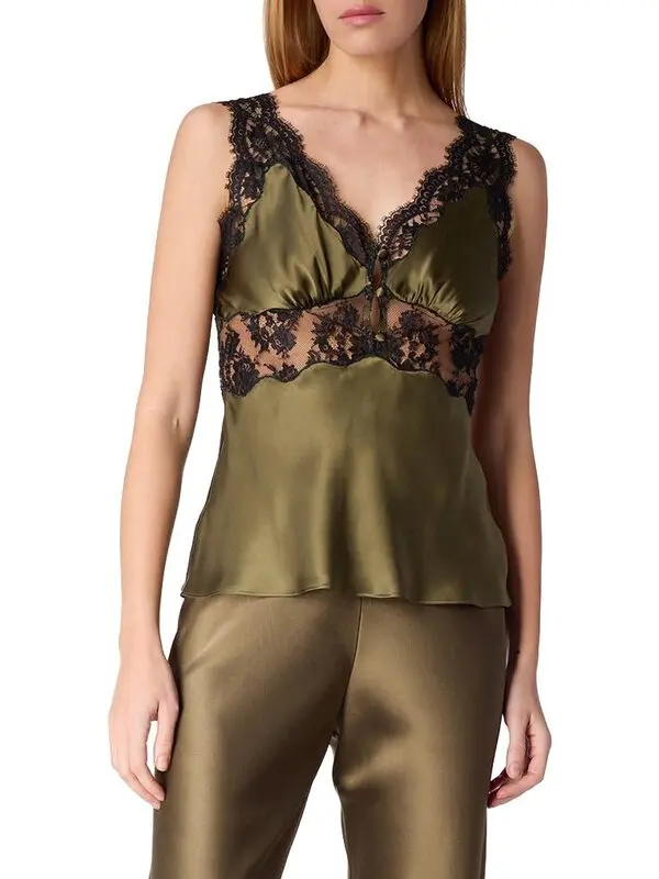 Cami Nyc Ada Silk Camisole - Camouflage