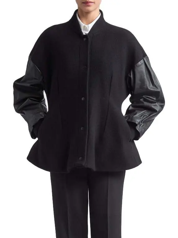 TOTEME Varsity Wool Jacket - Black