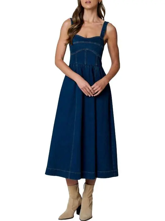 BLU PEPPER Midi Dress - Denim