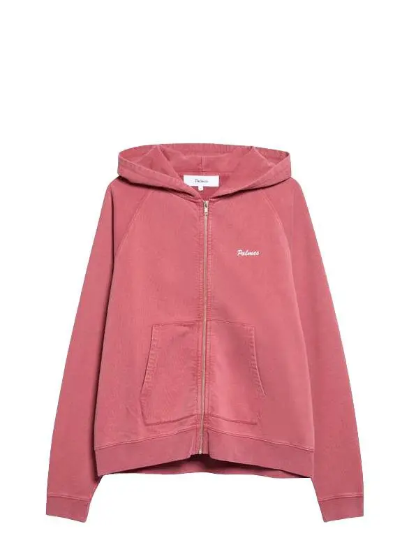 PALMES Logo Zip Hoodie - Red