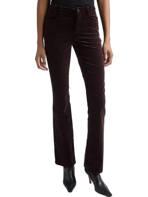 L'AGENCE Stevie High Waist Straight Leg Jeans - Dark Java