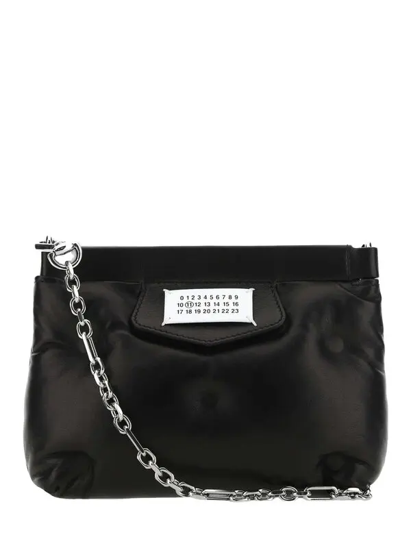 MAISON MARGIELA Nappa Leather Glam Slam Red Carpet Clutch - Black