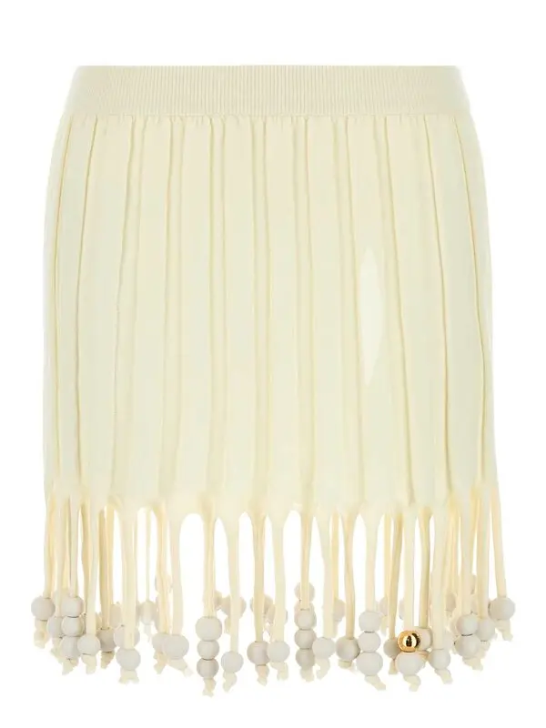 Loewe Ivory Cotton Paula Ibiza Mini Skirt - White