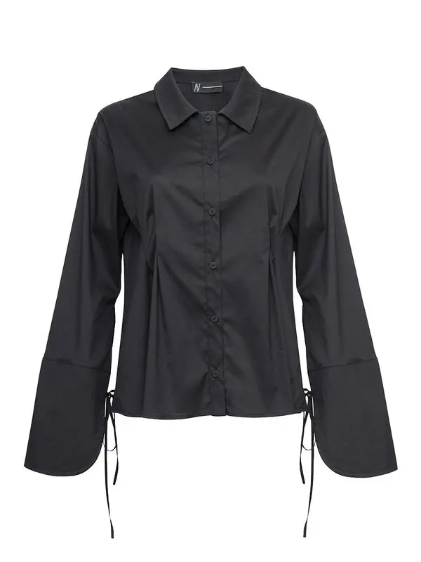 AUDREY VALLENS Poplin Shirt - Black