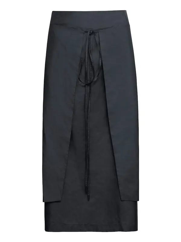 AUDREY VALLENS All-gen Front Overlay Skirt - Black